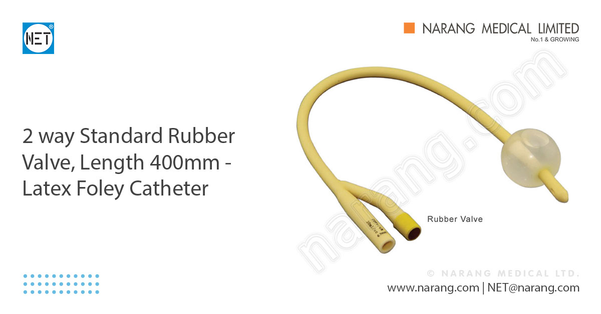 2 way Standard Rubber Valve, Length 400mm - Latex Foley Catheter ...
