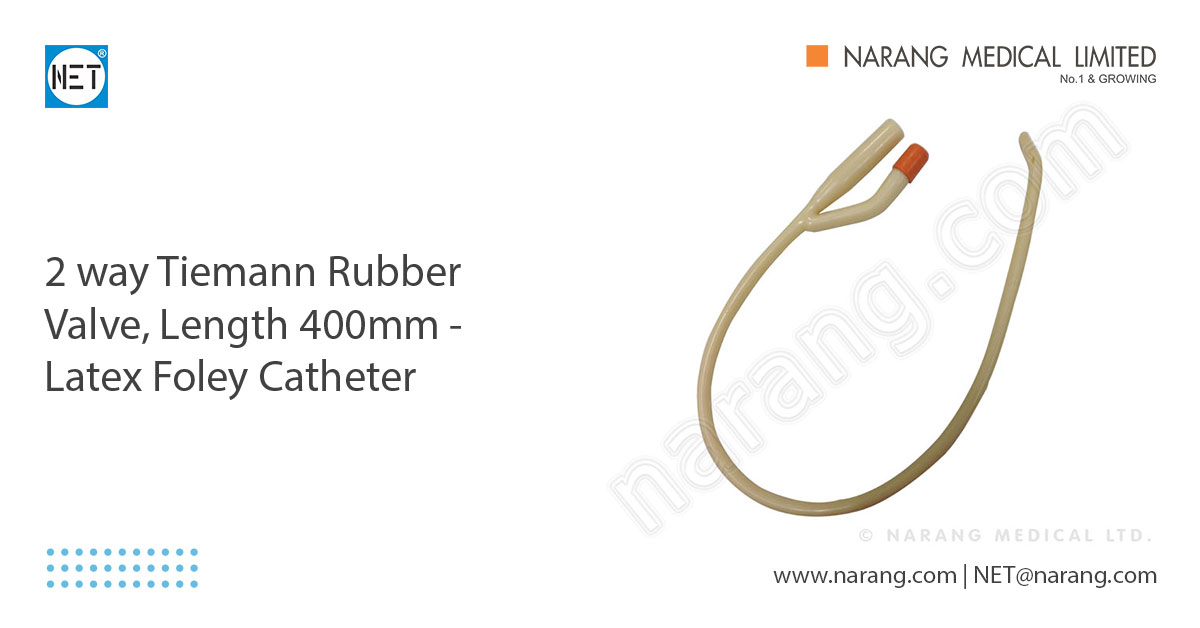 2 way Tiemann Rubber Valve, Length 400mm - Latex Foley Catheter ...