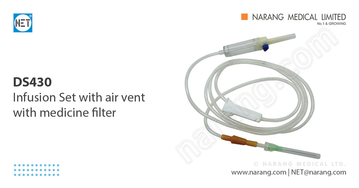 Infusion Set with air vent with medicine filter - DS430 | Infusion Set ...