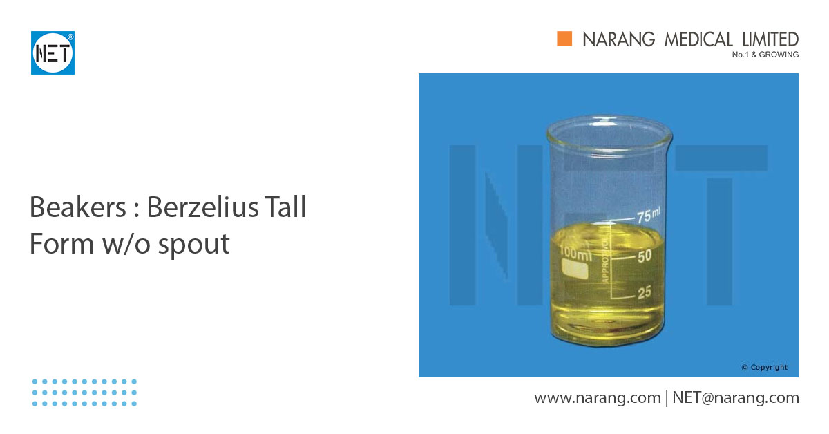 Beakers : Berzelius Tall Form w/o spout | G003.0050 | Manufacturer ...