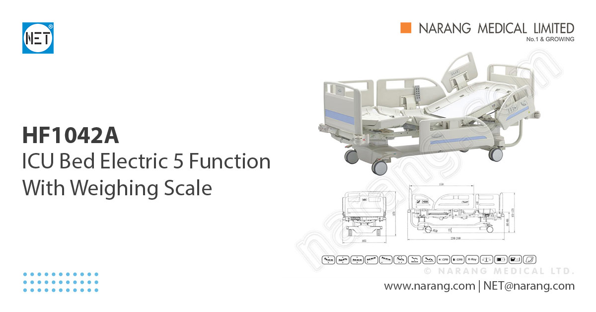ICU Bed Electric 5 Function With Weighing Scale - HF1042A | ICU Bed ...