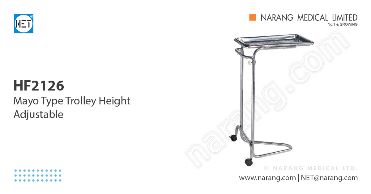 Mayo Type Trolley Height Adjustable - HF2126 | Mayo Type Trolley Height ...