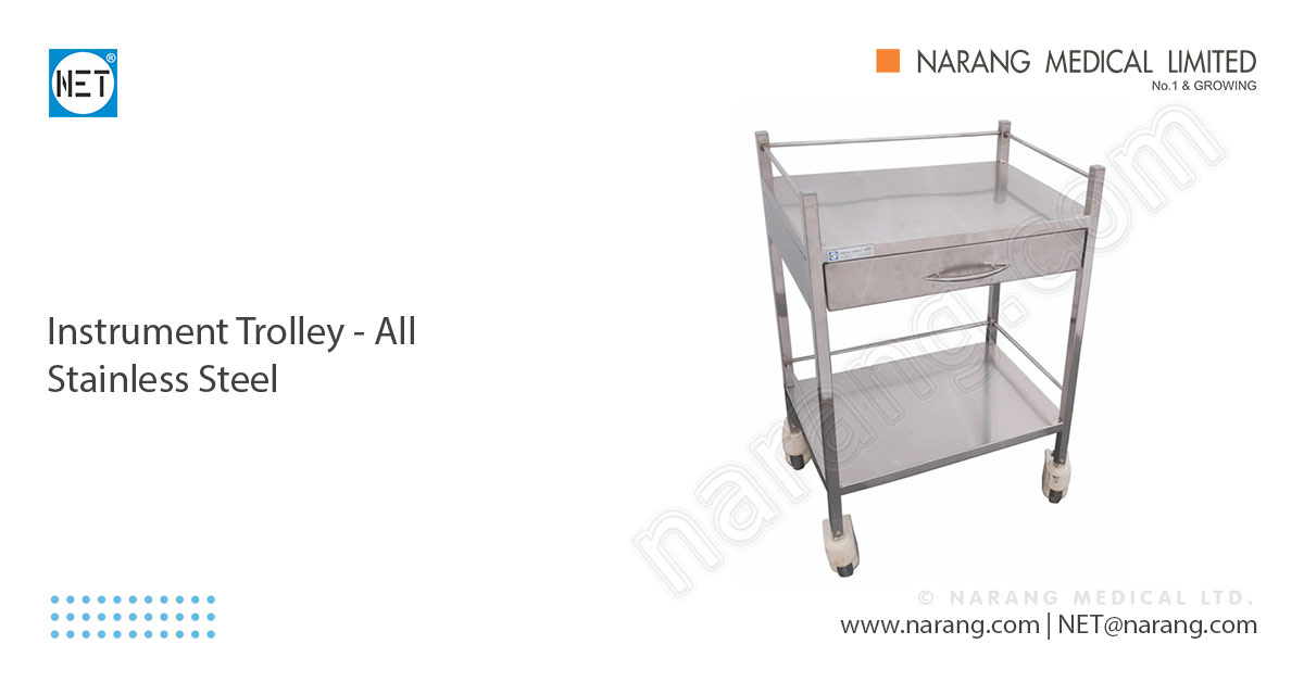 Instrument Trolley - All Stainless Steel - HF470 | Instrument Trolley ...