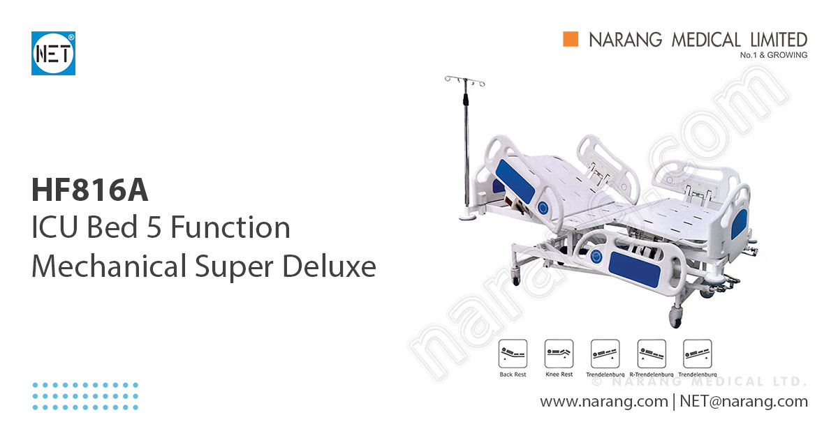 ICU Bed 5 Function Mechanical Super Deluxe - HF816A | ICU Bed 5 ...