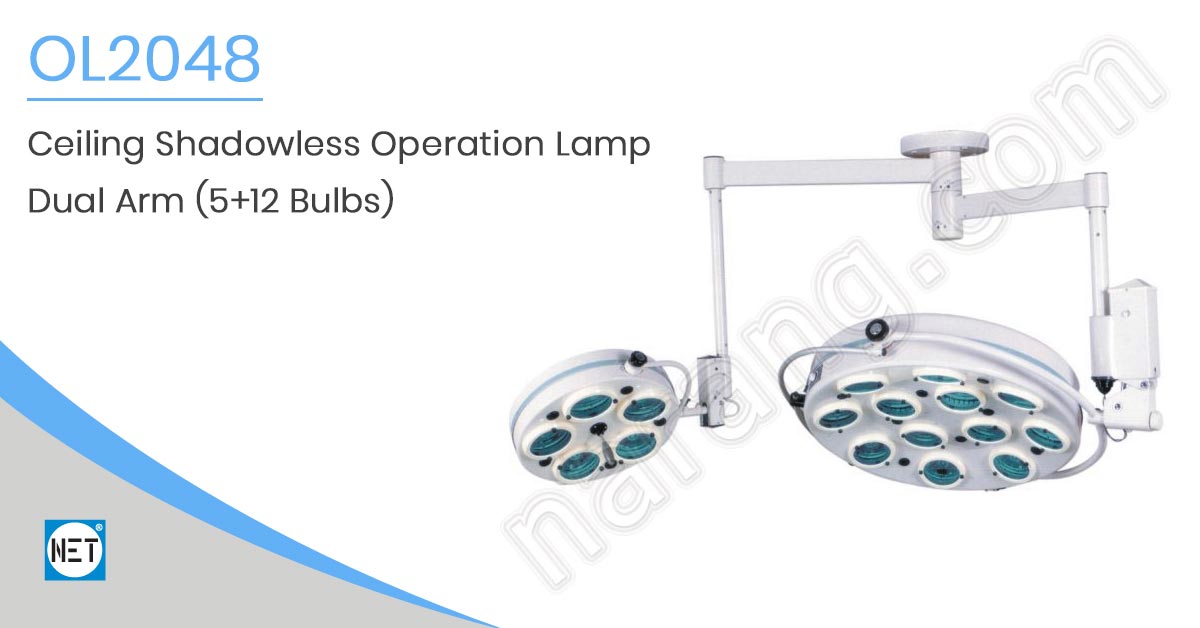 Ceiling Shadowless Operation Lamp Dual ARMS (5+12 Bulbs) - OL2048 ...