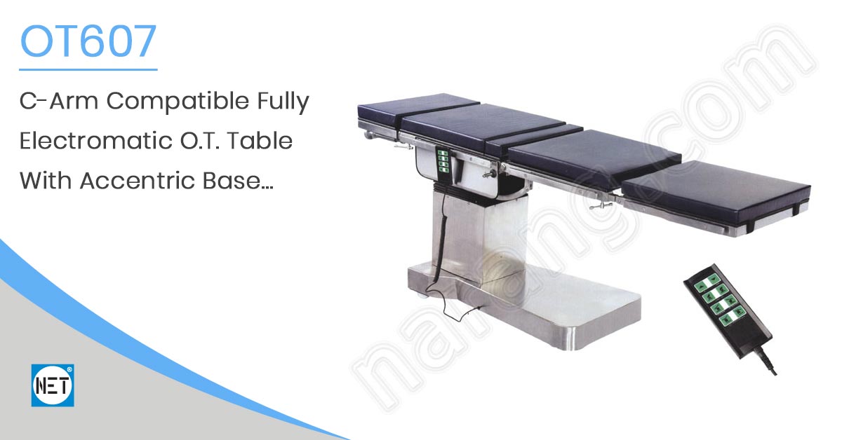 C-Arm Compatible Fully Electromatic O.T. Table With Accentric Base ...