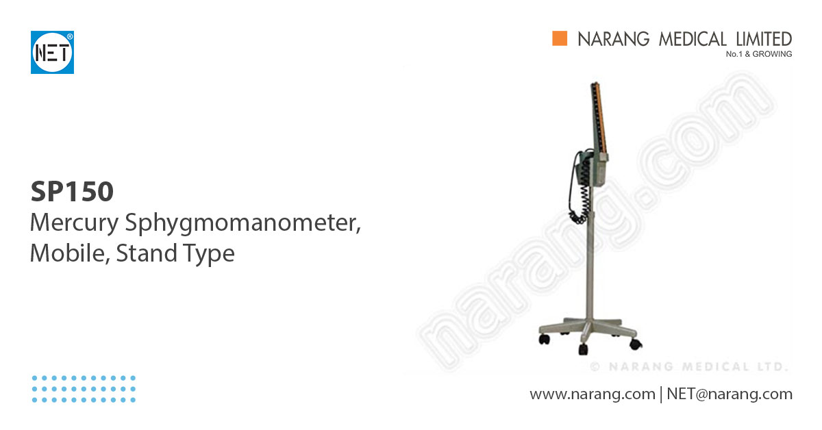 Mercury Sphygmomanometer, Mobile, Stand Type - SP150 | Mercury ...