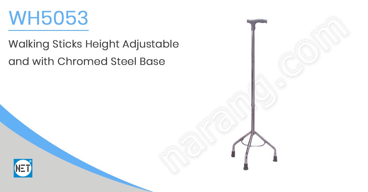Walking Stick Height Adjustable and with Chromed Steel Base - WH5053 ...